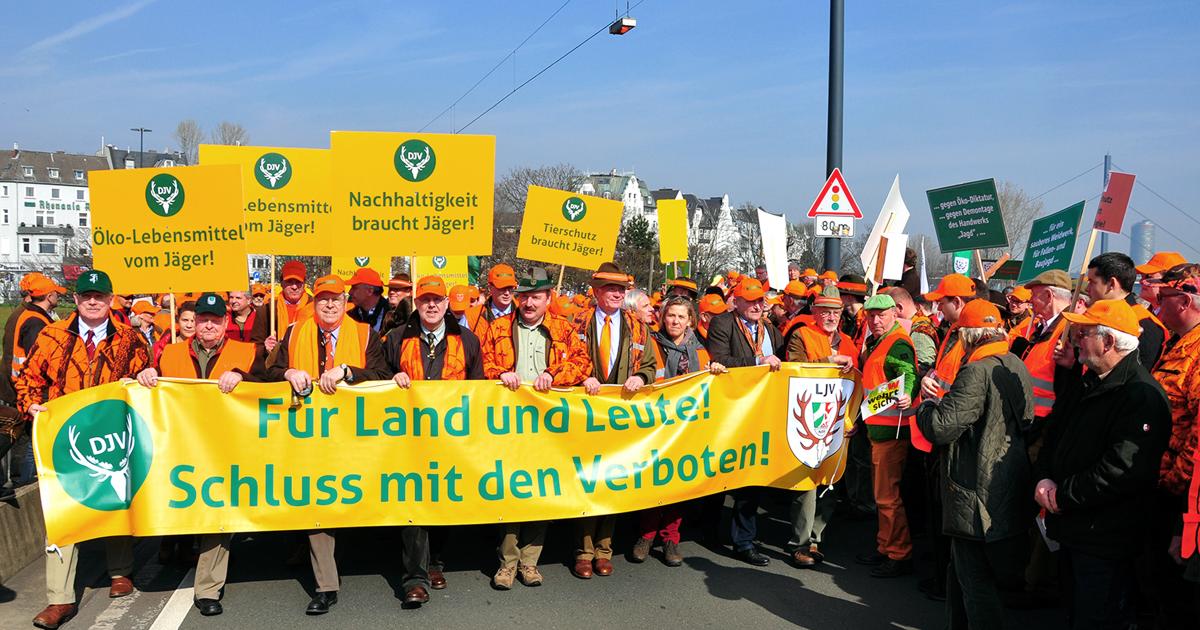 Live: Jäger-Demo in Düsseldorf | Deutscher Jagdverband